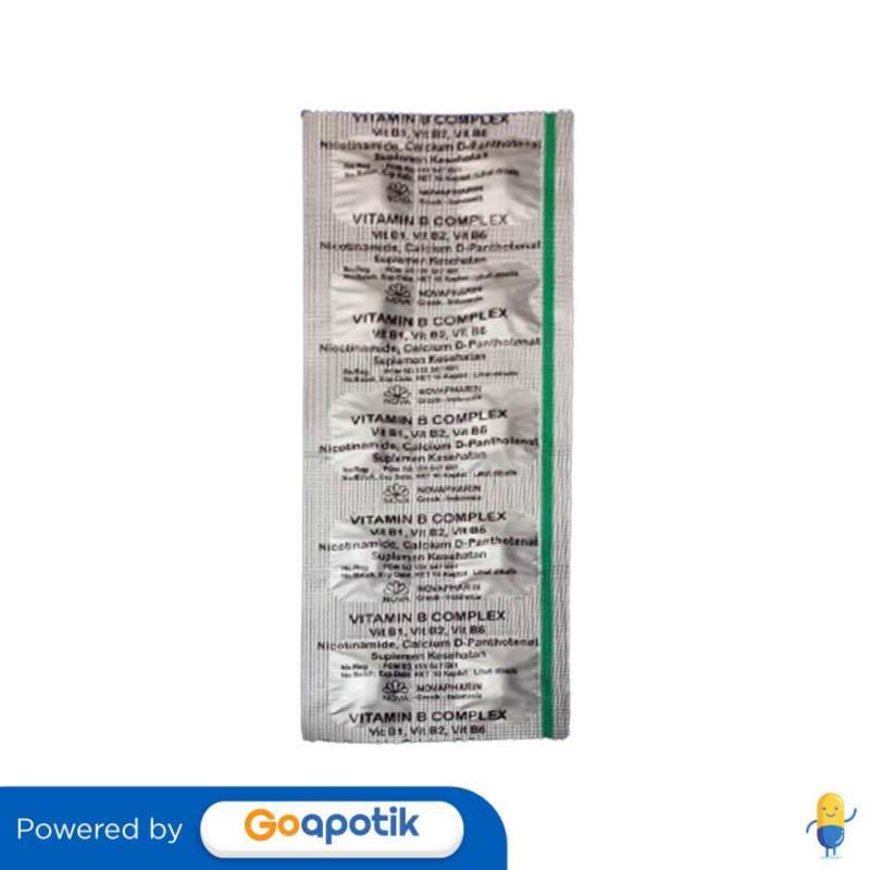 Jual Vitamin B Complex Novapharin Strip 10 Kaplet Di Seller Apotek Kudu ...