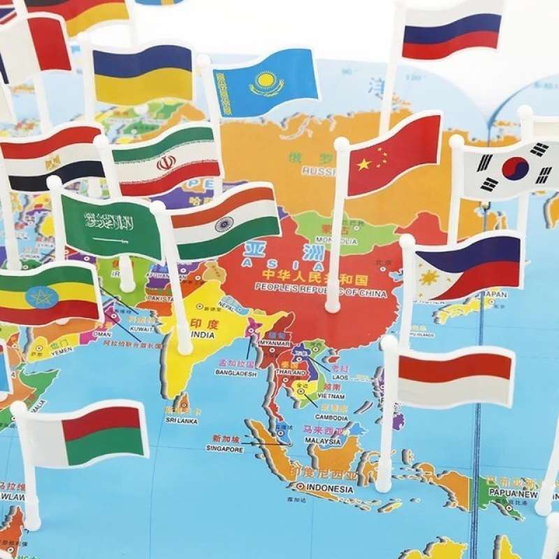 Promo Map Of The World - Mainan Edukasi Anak Peta Dunia Bendera Negara ...