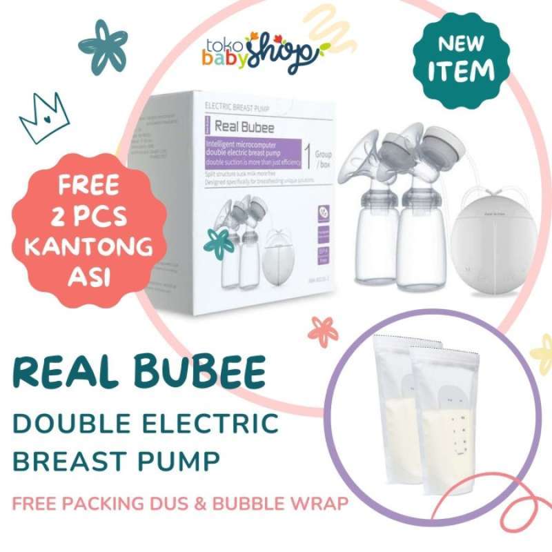 Promo Pompa ASI Elektrik Real Bubee Breast Pump FREE Botol / Kantong Asi COD Diskon 27% di ...