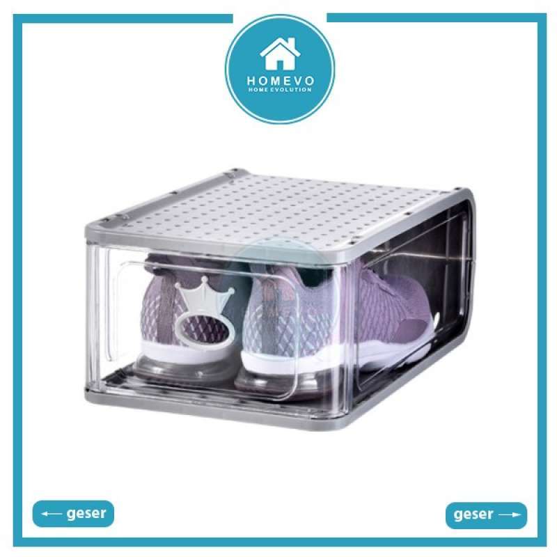 Promo Kotak Sepatu Transparan Tebal Ukuran Besar Plastik Tempat Sepatu ...