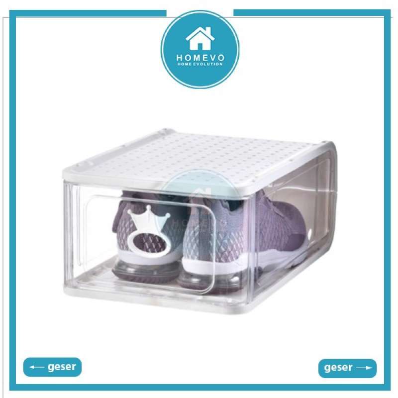 Promo Kotak Sepatu Transparan Tebal Ukuran Besar Plastik Tempat Sepatu ...