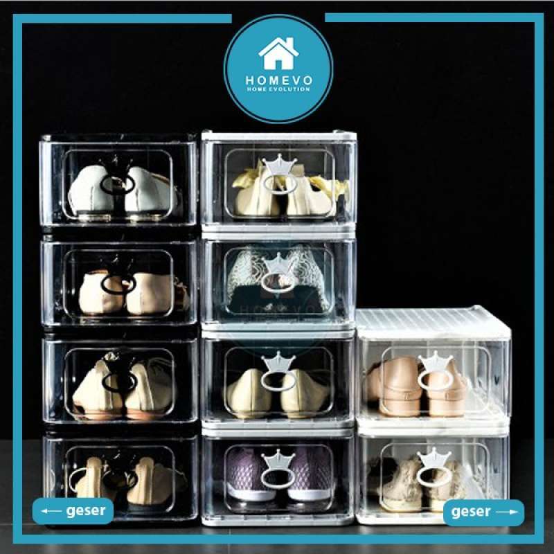 Promo Kotak Sepatu Transparan Tebal Ukuran Besar Plastik Tempat Sepatu ...