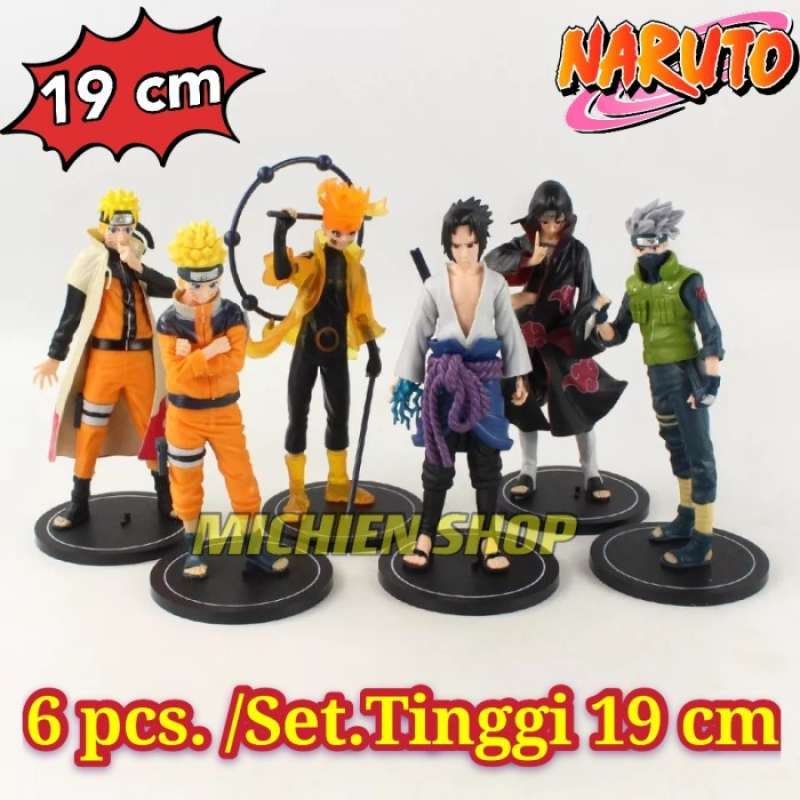 Promo Uzumaki Naruto Sasuke Hatake Kakashi Uchiha Itachi Figur Mainan ...