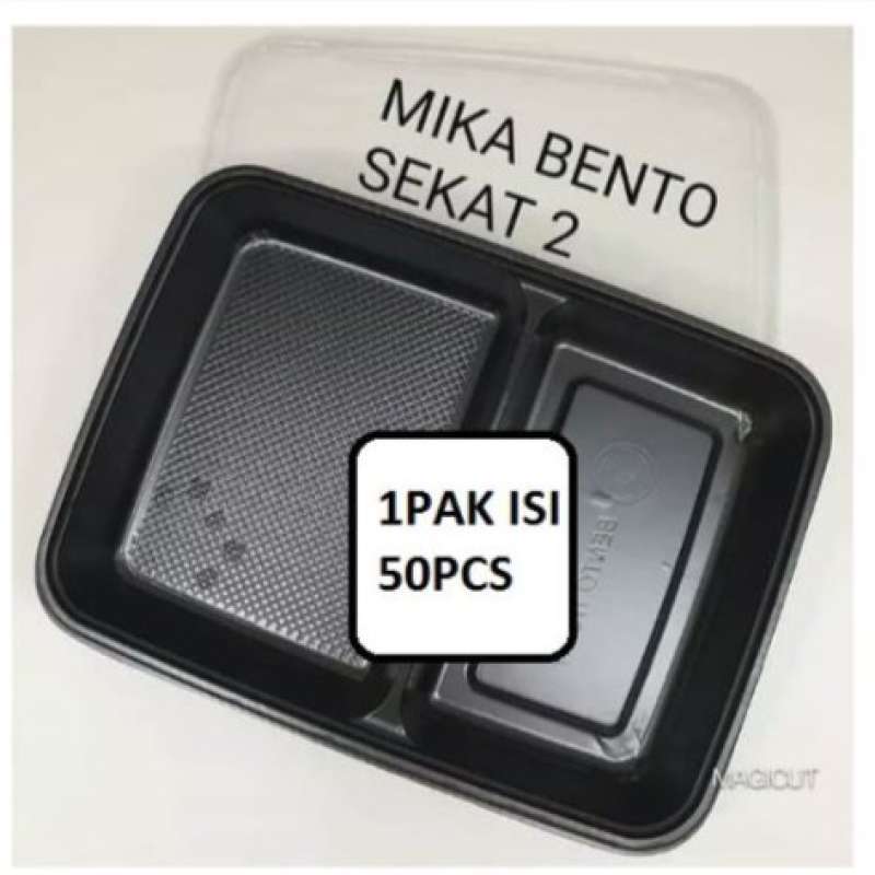Promo Mika Tray Bento Sekat 2 Lunch Box Tempat Makanan 2 Sekat Diskon ...