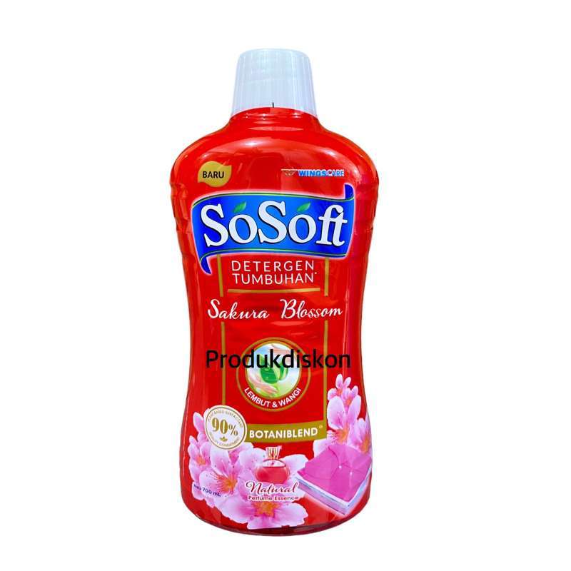 Jual So Soft Deterjen Cair Konsentrat Botol Sosoft 750 Ml Sakurablossom ...