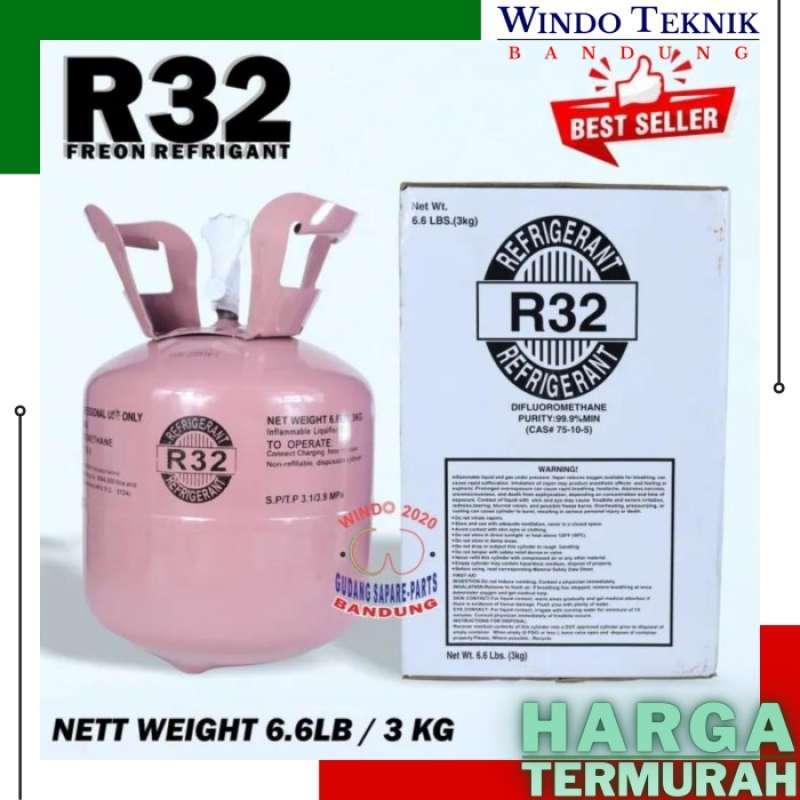 Jual Freon Refrigant Ac R 32 Tabung Isi 3kg | Preon Ac R32 Tabung 3 Kg ...