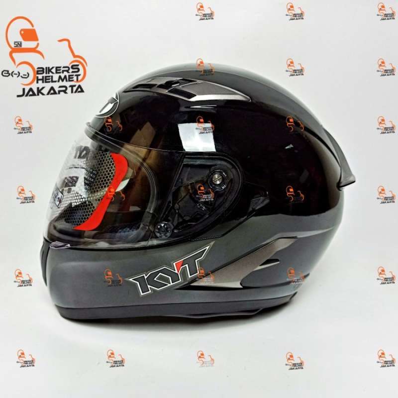 Promo Kyt Helm Falcon 2 Solid Black Metalic Double Visor Full Face ...