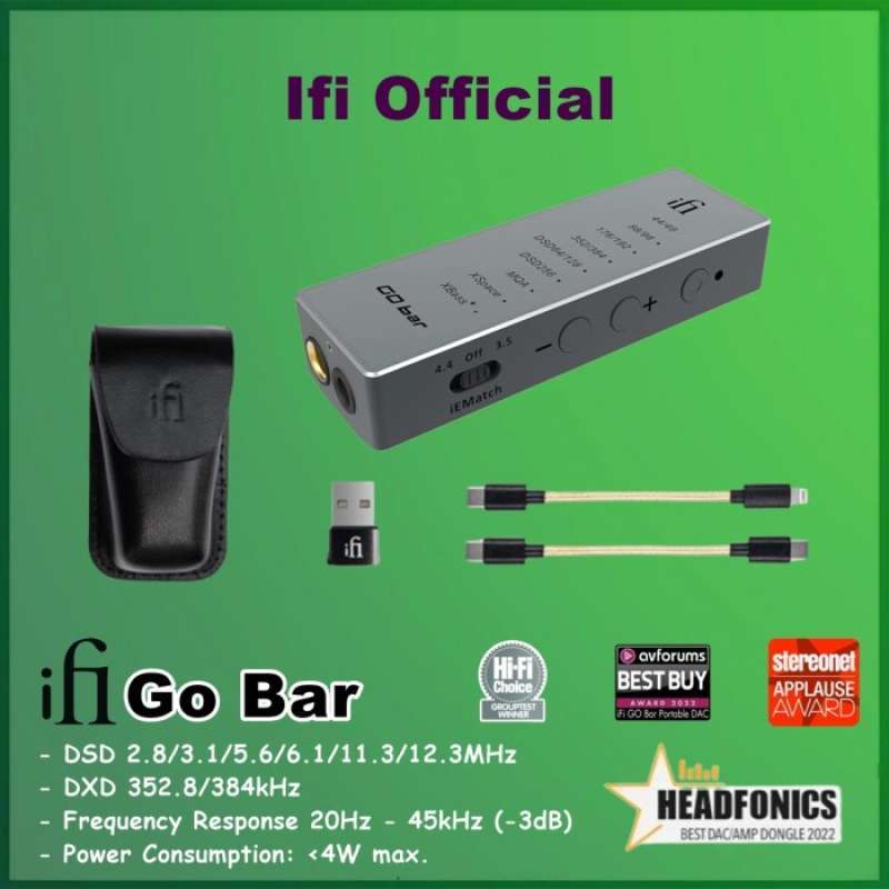 Promo Ifi Go Bar Hi-res Ultraportable Dac / Preamp / Headphone Dac Amp ...
