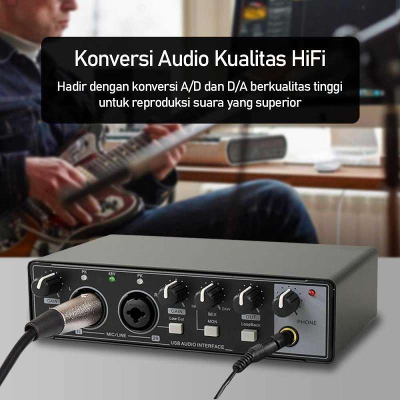 Jual Szkoston External Sound Card Usb Audio Interface Preamp 2 In 2 Out ...