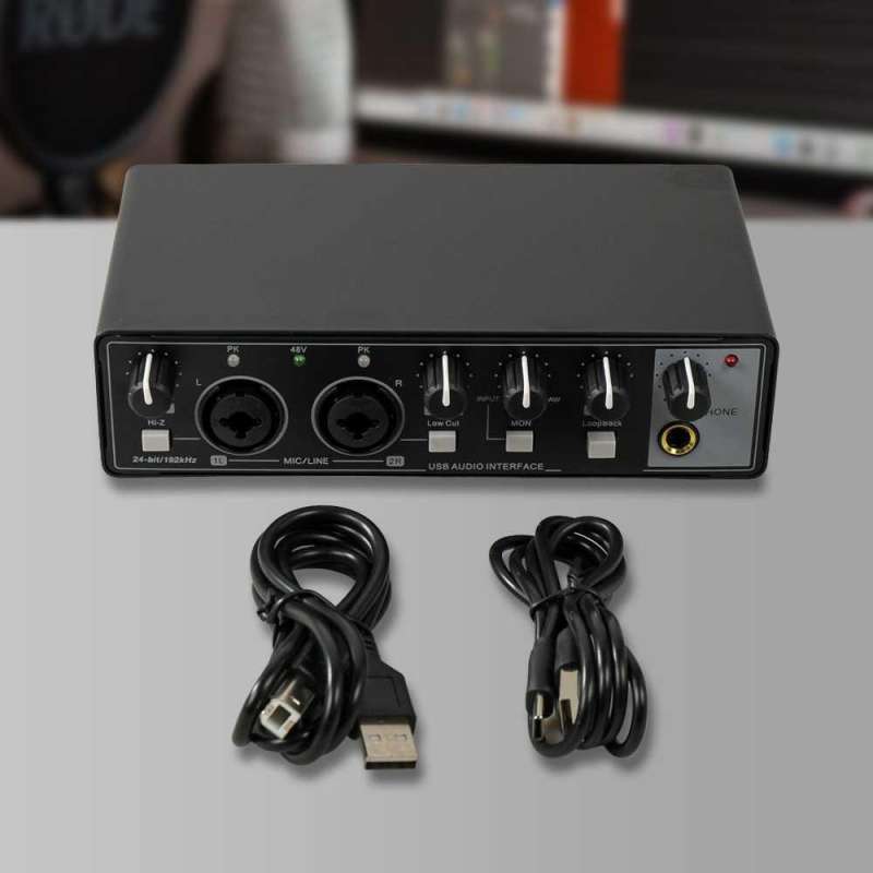 Jual Szkoston External Sound Card Usb Audio Interface Preamp 2 In 2 Out ...