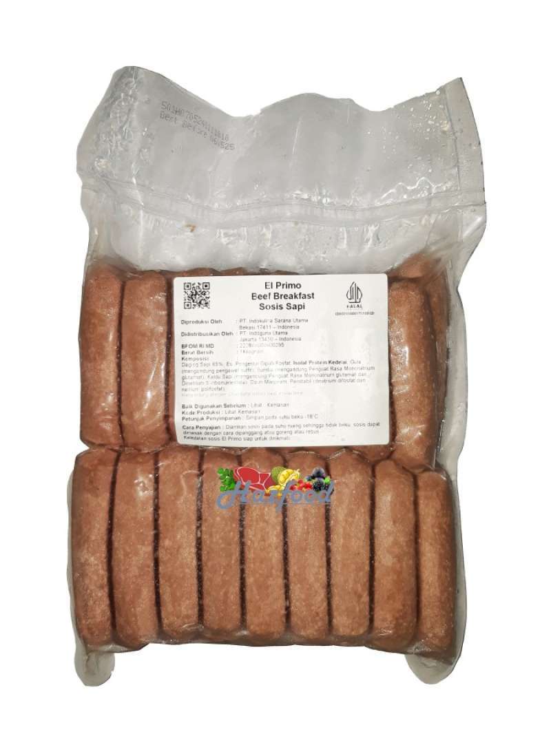 Jual El Primo Beef Breakfast Sosis Sapi 1 Kg Di Seller Hazfood - Karang ...