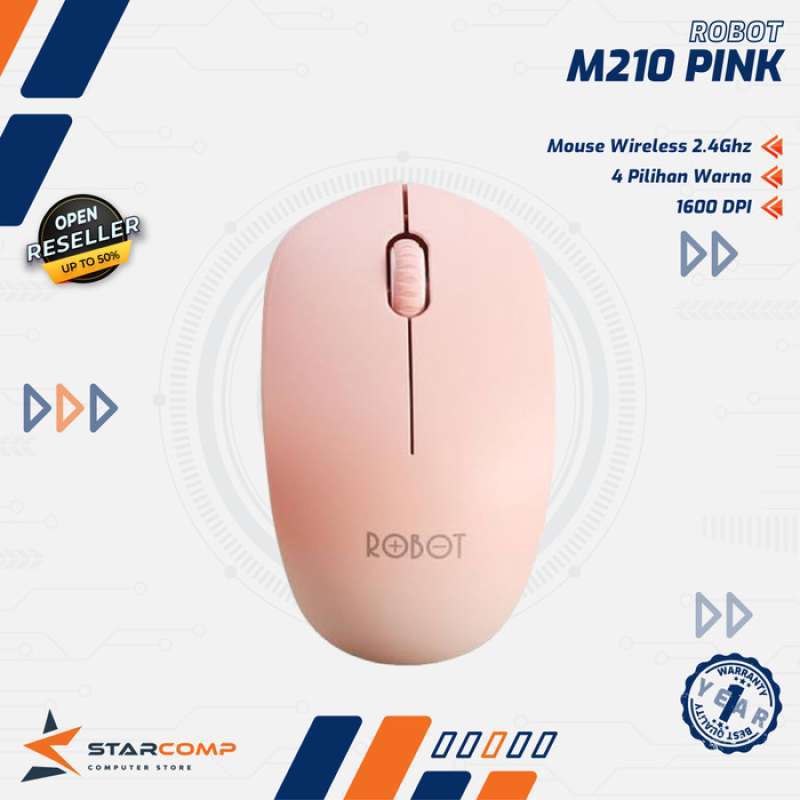 Jual Mouse Wireless Robot M210 2.4g Optical Mouse Original M 210 ...