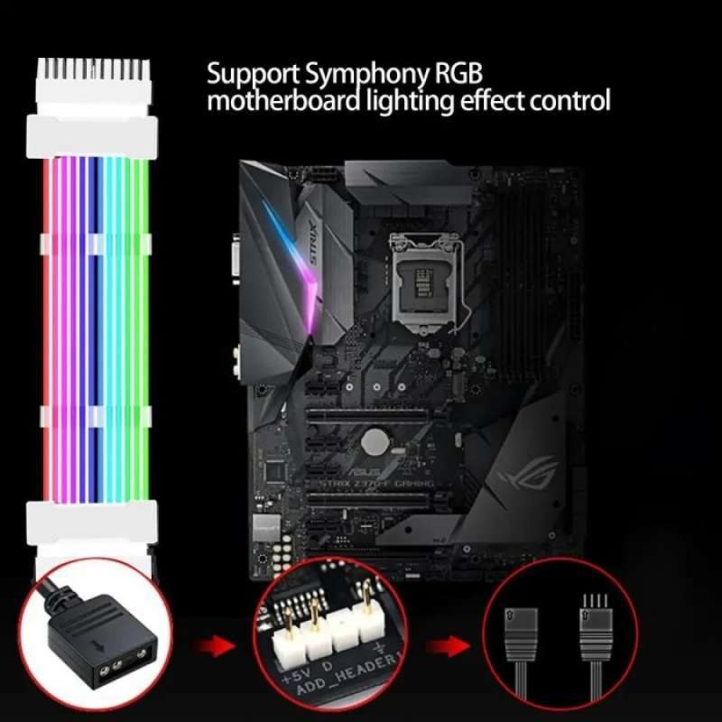Jual Argb Extension 18awg Kabel Atx 24 Pin Gpu 8pin Setara Lian Li ...