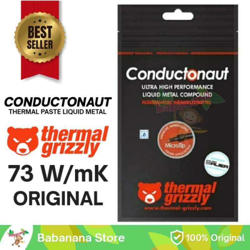Jual Thermal Paste Liquid Metal Grizzly Conductonaut Original 1gr Asli ...