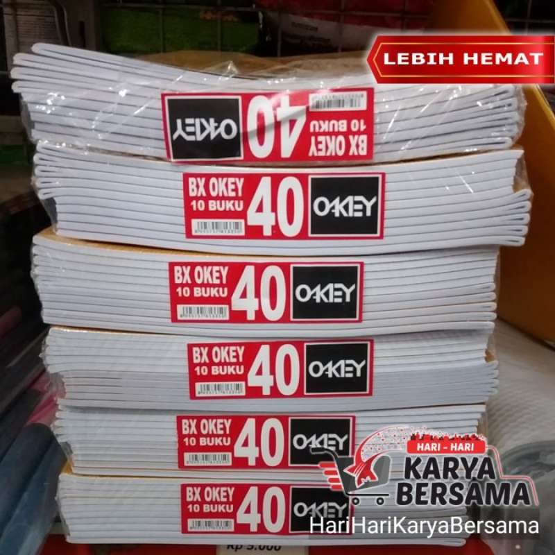 Jual Okey Buku Tulis Boxy Buku Bx Cover Coklat Pack Isi 10 Buku X 40 ...