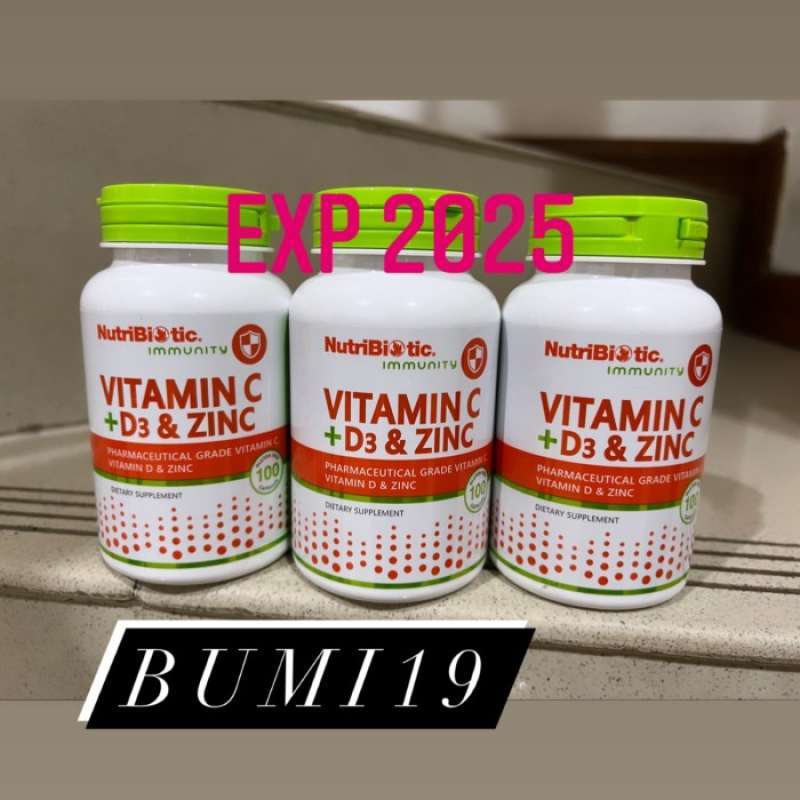 Promo Nutribiotic Vitamin C D3 Zinc 100 Capsules Diskon 33% Di Seller ...