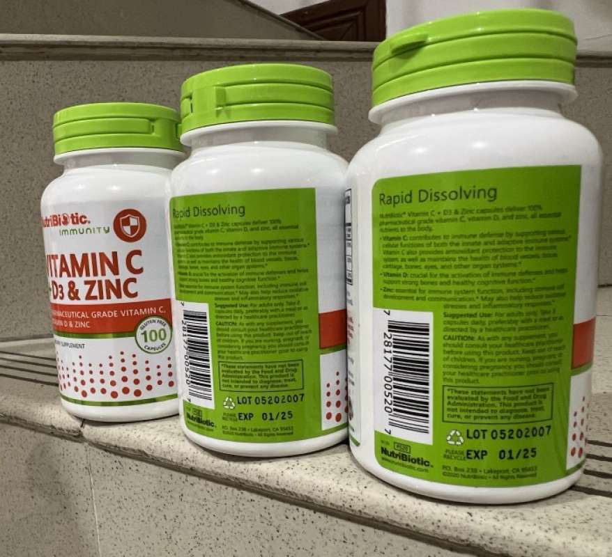 Promo Nutribiotic Vitamin C D3 Zinc 100 Capsules Diskon 33% Di Seller ...