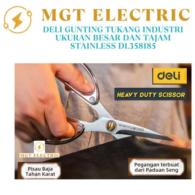 Jual Deli Gunting Tukang Industri Ukuran Besar Dan Tajam Stainless ...