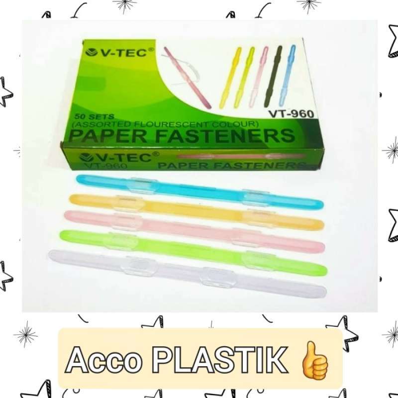 Jual Paper Fastener Vt 960 Vtec Acco Spring Plastik Klip Jepit Kertas ...