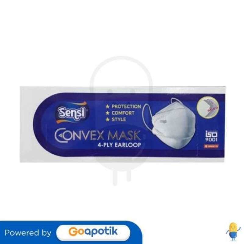Promo Sensi 4ply Convex Mask Earloop Putih Box 20 Pcs Diskon 23% Di ...