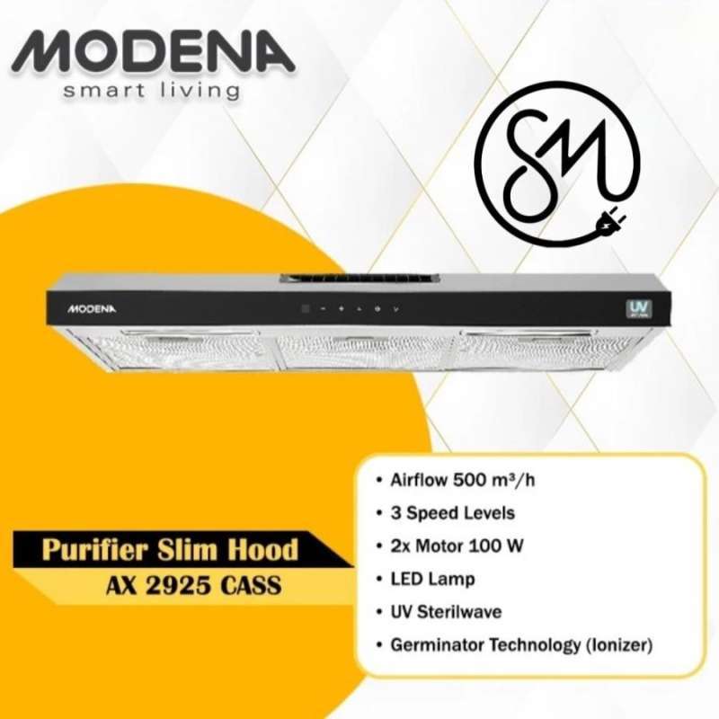 Jual Purifier Cooker Hood Modena Ax-2925 Cass Uv Steril 90 Cm Slim ...