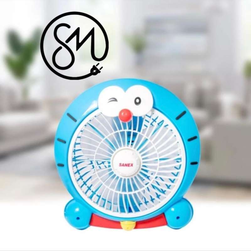 Jual Kipas Angin Karakter Hello Kitty Doraemon Minion Sanex 8 Inch Box ...