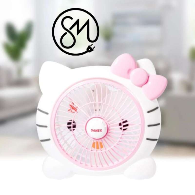 Jual Kipas Angin Karakter Hello Kitty Doraemon Minion Sanex 8 Inch Box ...