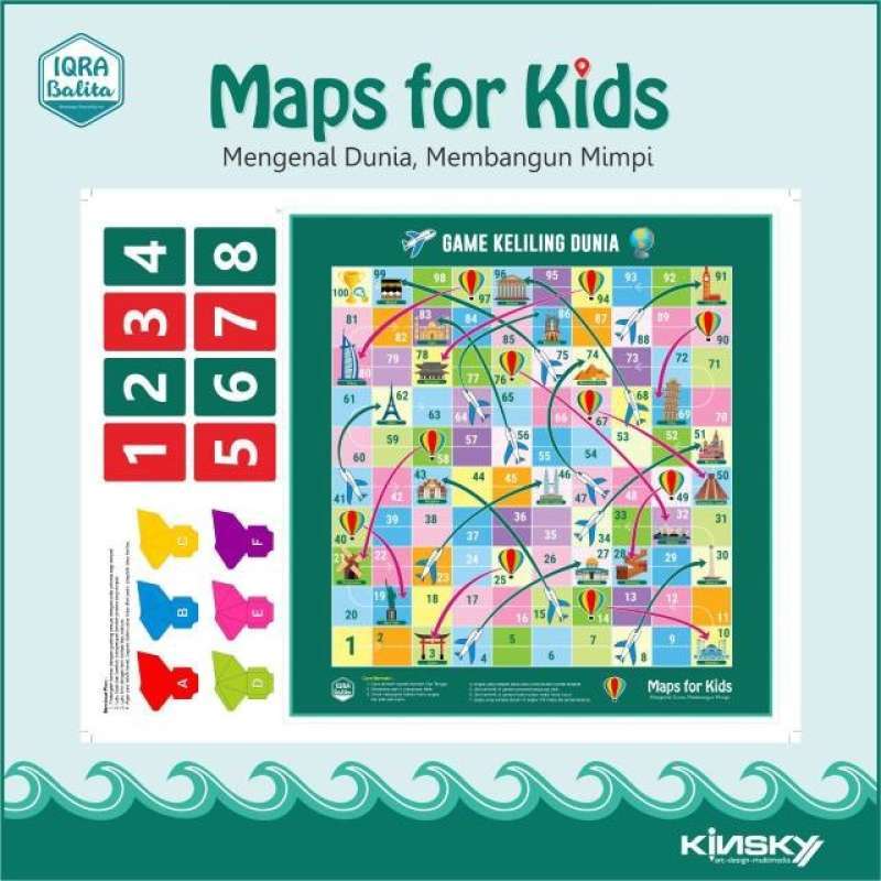 Promo Ori Maps For Kids Kinsky - Belajar Peta Dunia Dan Indonesia Untuk ...