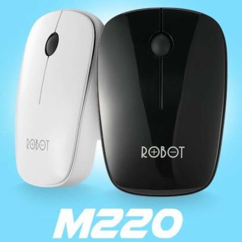 Promo Mouse Wireless Robot M220 Hitam Garansi 1 Tahun Diskon 23% Di Seller Lepimu Store ...