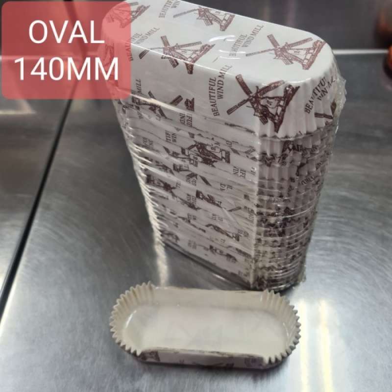 Promo Kertas Alas Roti Kue Cake Cases Paper Windmill Kincir Oval 140mm ...