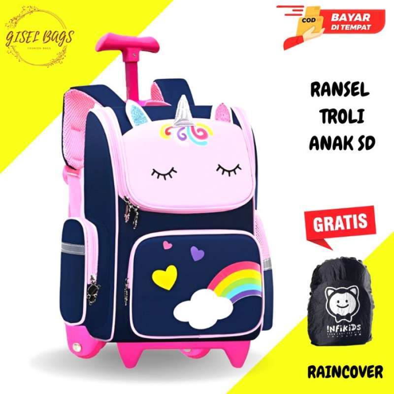 Promo Ter Trolley Anak Sekolah Sd Tas Koper Perempuan Anak Sd Gambar ...