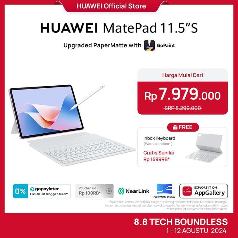Jual Huawei Matepad 11.5 S 8/256gb Papermatte Tablet Harmonyos Garansi ...