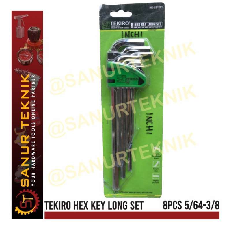 Promo Hex Key Long Set Inch / Kunci L Set Inchi Panjang 5/64-3/8 8 Pc ...