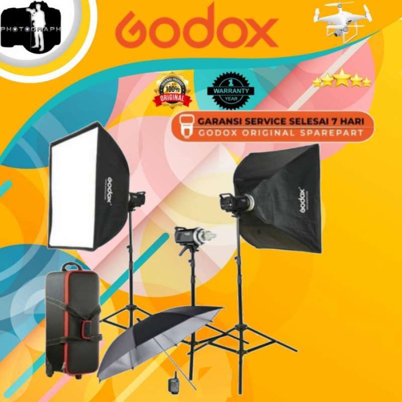 Promo Godok Ms300-d 3-monolight Kit / Godok Ms300-d / Godok Ms300 ...