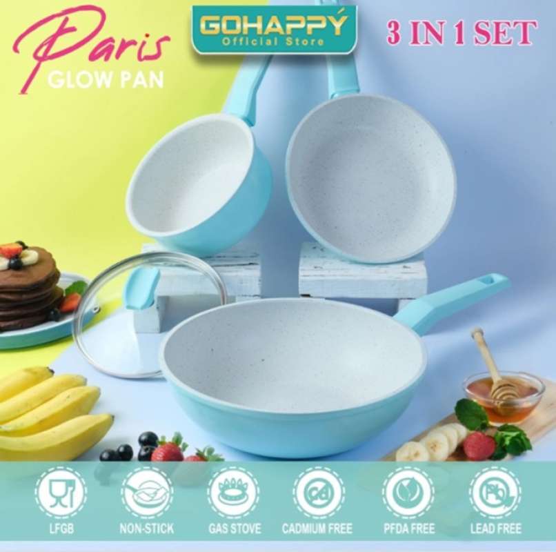 Promo Gohappy Paris Glow Pan Set 3 In 1 - Tosca Diskon 23% Di Seller ...