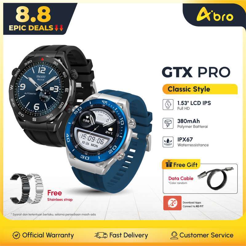 Jual Aibro Gtx Pro Smart Watch Jam Running Pria 1.53 Inch Full Ipx67 ...
