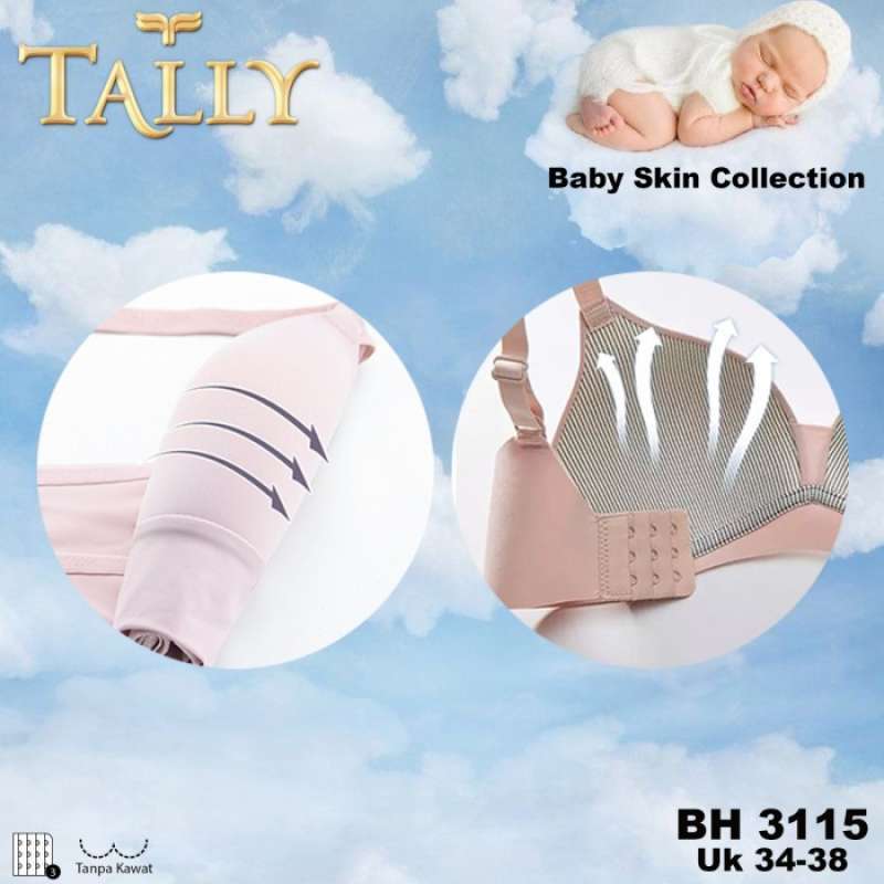 Jual Tally Bra Tanpa Kawat Busa Tipis Seamless Baby Skin Cup B Bh 3115 ...