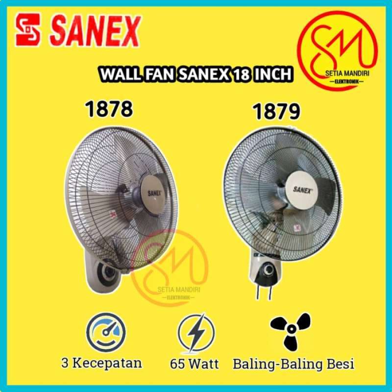 Promo Sanex Fw1879 Kipas Angin Dinding Tornado Besi 18 Inch Wall Fan Fw-1879 Diskon 23% Di ...
