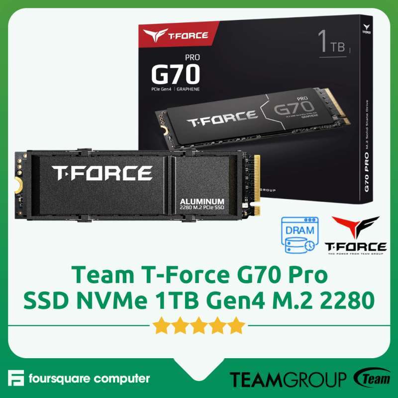 Jual Team T-force G70 Pro Ssd Nvme 1tb Gen 4 M.2 2280 With Dram Di ...