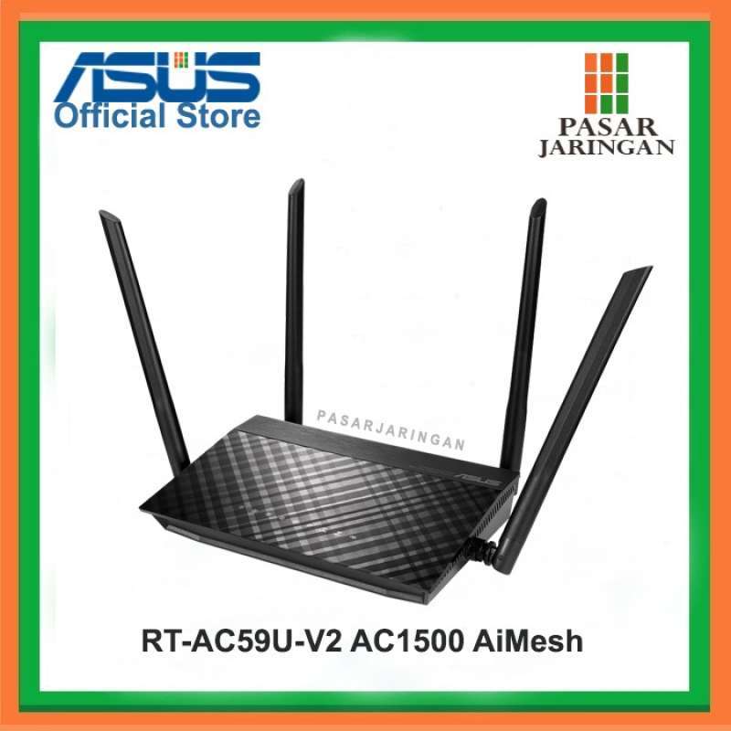 Promo Asus Rt-ac59u-v2 Router Ac1500 Mbps Dual Band Gigabit Mu-mimo ...