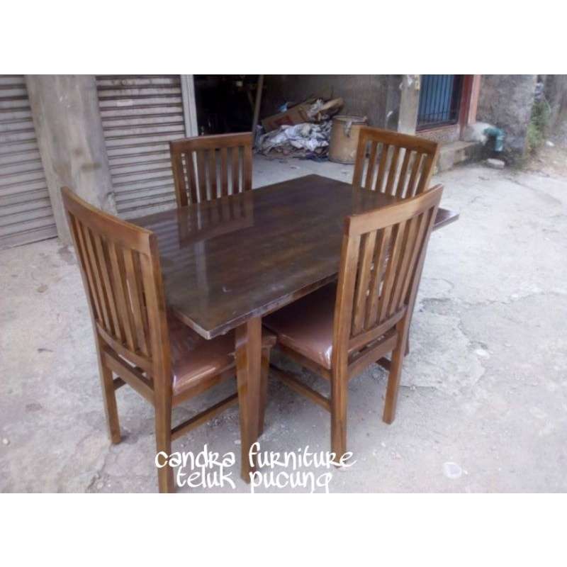 Jual (grand opening)CANDRA FURNITURE**MEJA MAKAN MINIMALIS 4 KURSI ...