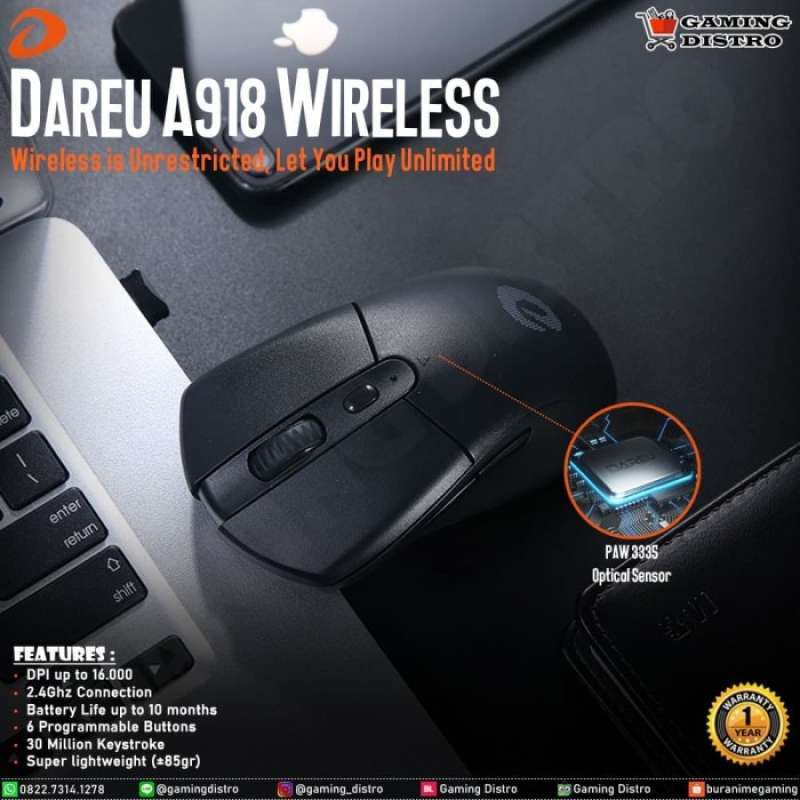 Promo Mouse Gaming Dareu A918 Wireless - Dareu A918 Wireless Gaming ...