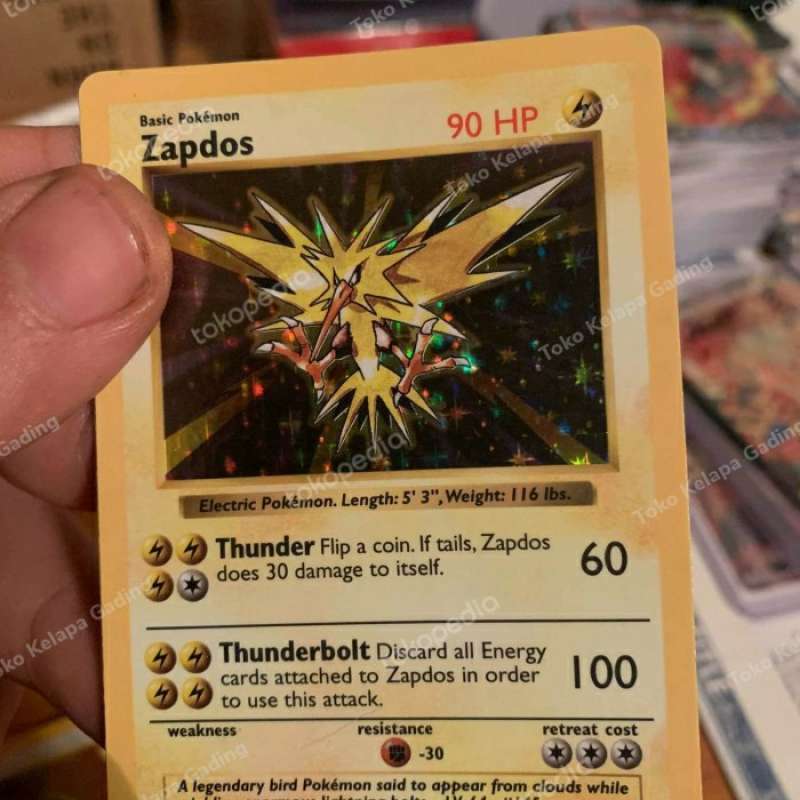 Promo Kartu Pokemon - Zapdos Shadowless Base Set Diskon 23% di Seller ...