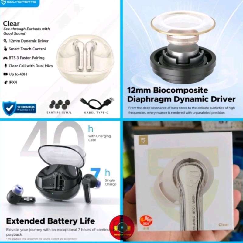 Jual Soundpeats Clear Spesifikasi Original, Murah & Diskon Harga Mei ...