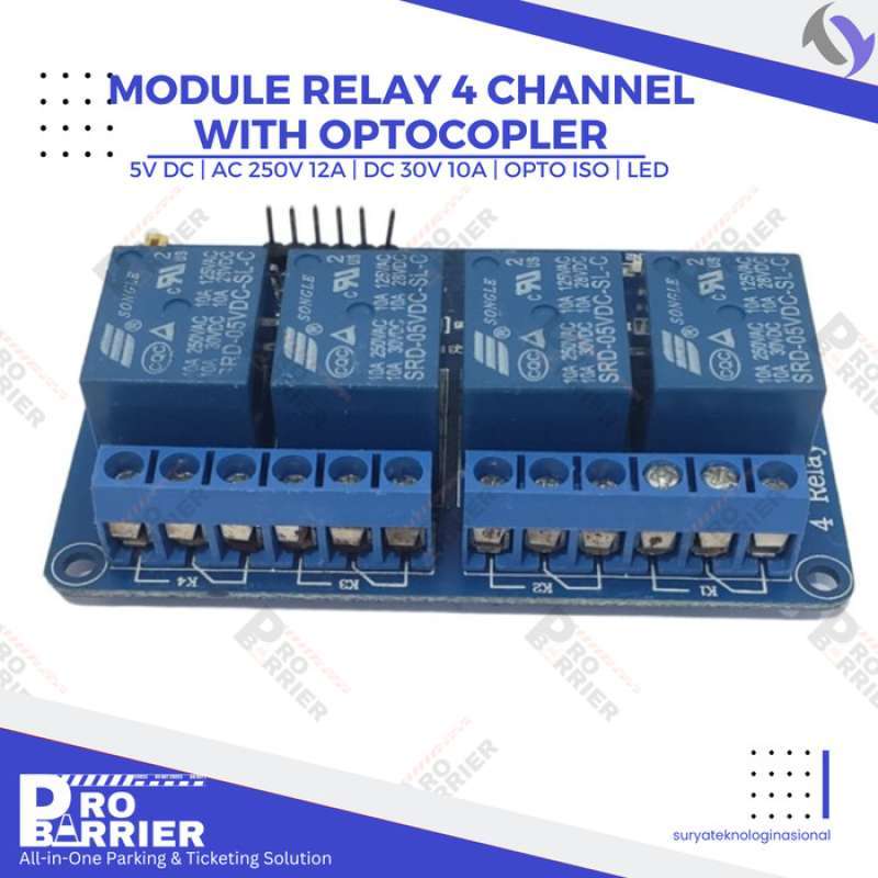Jual Relay 4 Channel - Input 5 Volt Dc Output Up To 10a - Module ...