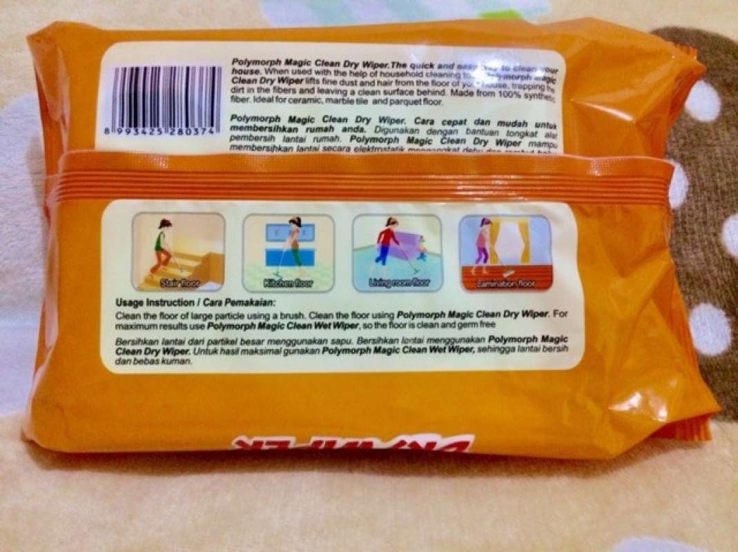 Promo Polymorph Magic Clean Dry Wiper Tissue 60 Sheet Diskon 2% Di ...