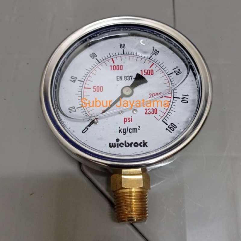 Promo Pressure Gauge Stainless 4 Inchi 160 Bar / 2300 Psi Diskon 50% Di ...