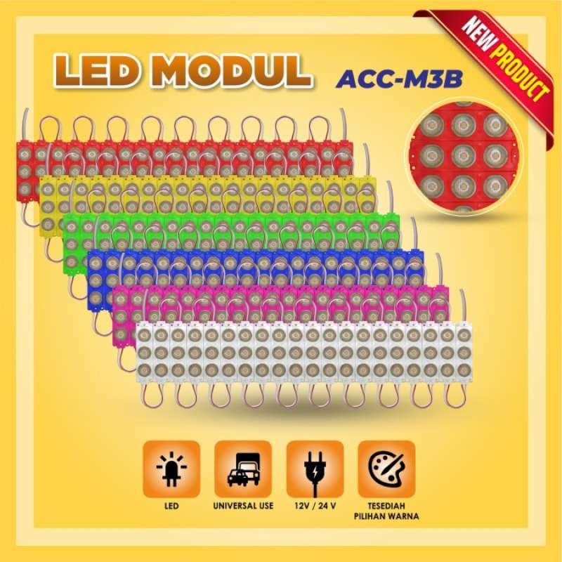 Promo Lampu Led 3 Mata Besar Led 3 Mata 24 Volt 12volt Modul Led