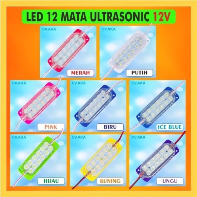 Promo Lampu Led Bak Truk / Led Modul Ultrasonic Led 12 Mata 12v Dan 24v ...
