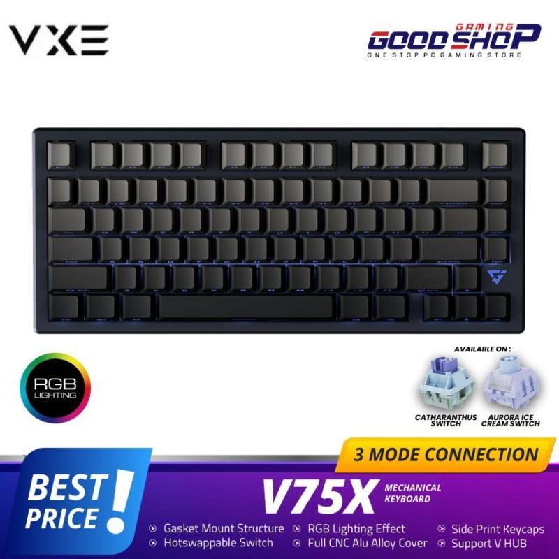 Promo Vxe Atk V75x / V75 X Cnc Aluminium Wireless Mechanical Keyboard - Icecream Sw Diskon 28% ...